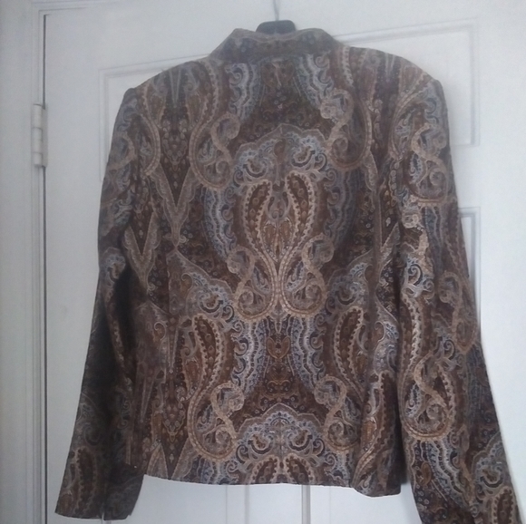 Covington | Jackets & Coats | Covington Brown Paisley Design Lined Suit ...